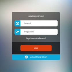 Login form Royalty Free Vector Image - VectorStock