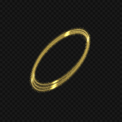 Golden magic swirl isolated on a transparent Vector Image