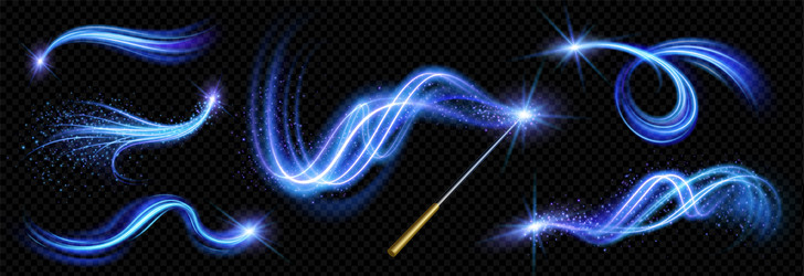 Magic power strike effects Royalty Free Vector Image