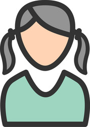 Ponytails Two Ponytail Vector Images (over 120)