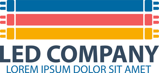 Led bulb logo company illumination Royalty Free Vector Image