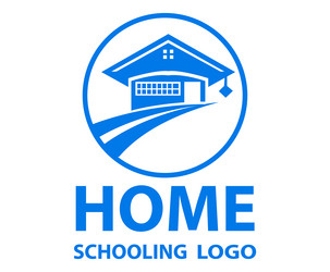 Home school logo book logo and about ho Royalty Free Vector
