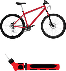 Cool red bicycle cartoon Royalty Free Vector Image