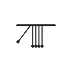 Black simple pendulum business company logo design