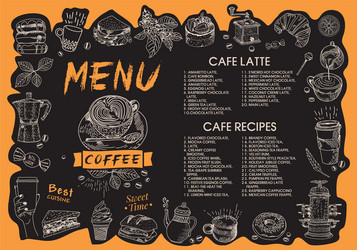 Coffee house menu restaurant cafe Royalty Free Vector Image