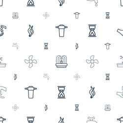 Flow icons pattern seamless white background Vector Image