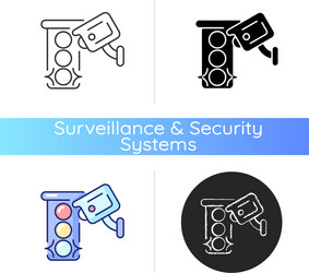 Traffic enforcement camera chalk white icon Vector Image