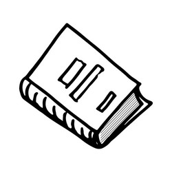 Book doodle hand drawn for coloring cartoon Vector Image