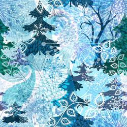 Winter seamless pattern Royalty Free Vector Image