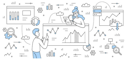 Data Analytics Sketch Vector Images (over 1,100)