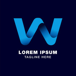 Letter w w logo design concept Royalty Free Vector Image