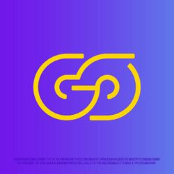 Modern professional logo with the letters go Vector Image