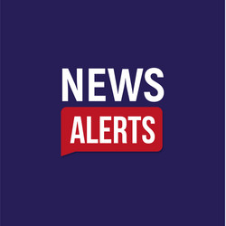 News alerts breaking logo tv design element Vector Image