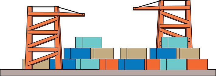 Shipping logistic delivery cargo cartoon Vector Image