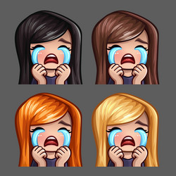 Crying Blonde Avatar Vector Images (88)