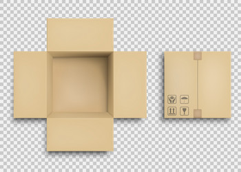 Closed Carton Box Top View Vector Images (over 310)