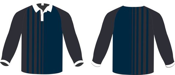 Long sleeve jerseys mock ups Royalty Free Vector Image