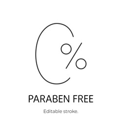 Paraben free icon symbol editable stroke Vector Image