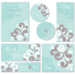 Gold wedding frame set Royalty Free Vector Image