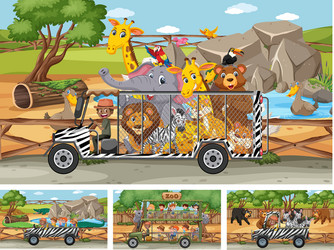 Giraffe on the Bus Vector Images (over 100)