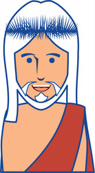 Jesus christ man icon Royalty Free Vector Image
