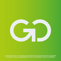 Modern professional logo with the letters go Vector Image