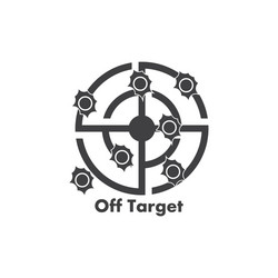 Shooting off target marketing fail symbol Vector Image