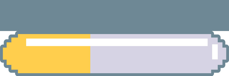 Pixel video game health bar hearts Royalty Free Vector Image