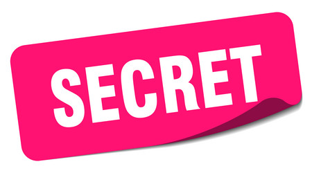 Secret sticker secret label Royalty Free Vector Image