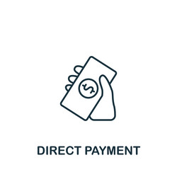 Direct payment icon monochrome simple – Royalty-Free Vector | VectorStock