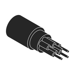 Fiber cable icon black logo isolated Royalty Free Vector
