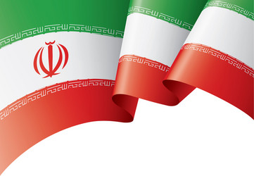 Iran flag on a white Royalty Free Vector Image
