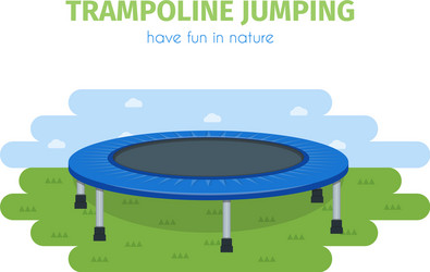 Kids playing trampoline Royalty Free Vector Image