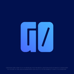 Modern professional logo with the letters go Vector Image