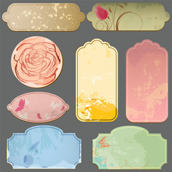 Frame labels set vintage Royalty Free Vector Image