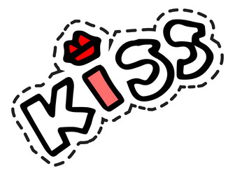 Lettering romantic phrase kiss me handdrawn Vector Image