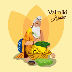 Valmiki jayanti greeting card design Royalty Free Vector
