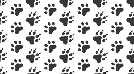 Animal tracks seamless pattern with flat Vector Image