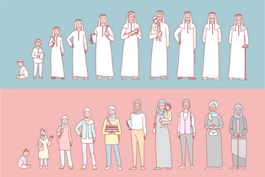 Grandfather and Grandmother Muslim Vector Images (80)