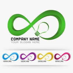 Green eco infinity symbol icons unlimited Vector Image