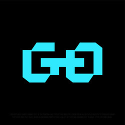 Modern professional logo with the letters go Vector Image