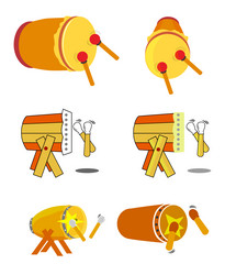 Outline simple bedug beduk traditional drum Vector Image
