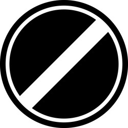 Stop sign traffic symbol rules Royalty Free Vector Image