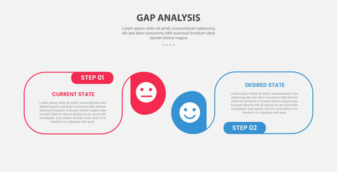 Puzzle infographic outline style with 2 point Vector Image