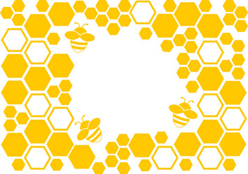 Happy bees background Royalty Free Vector Image