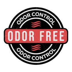 Odor control badge free icon emblem Royalty Free Vector