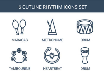 Rhythm icons Royalty Free Vector Image - VectorStock
