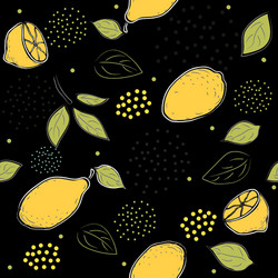 Colorful seamless pattern with lemon Royalty Free Vector