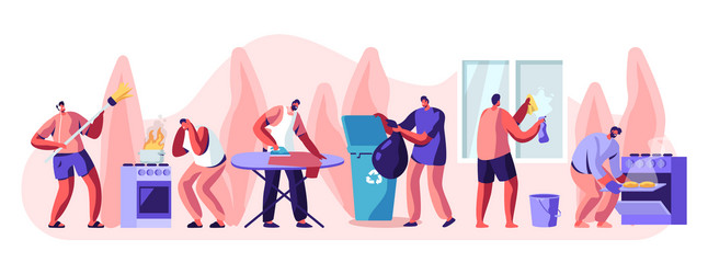 Household chores set Royalty Free Vector Image