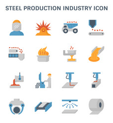 Steel production icon Royalty Free Vector Image